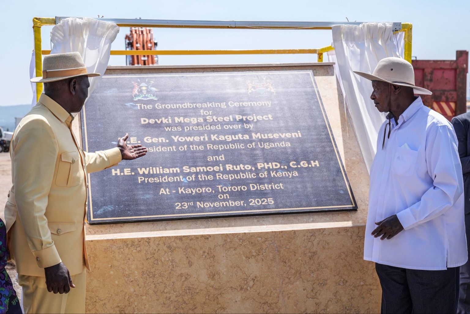 Presidents Museveni, Ruto break ground for $500-million mega steel mill ...